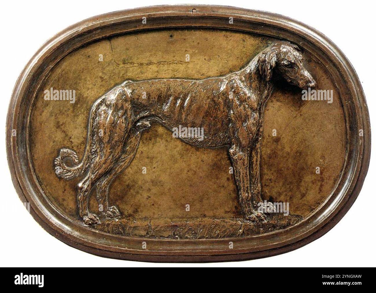 Cellini - Saluki Greyhound, 09bronze Stock Photo - Alamy