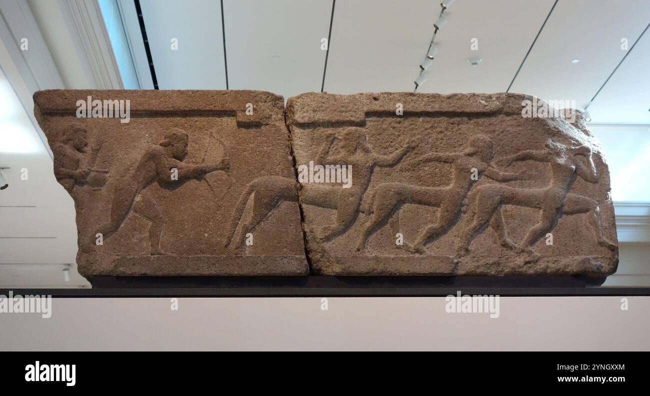 Centauromachy frieze from the Temple of Athena at Assos Stock Photo - Alamy
