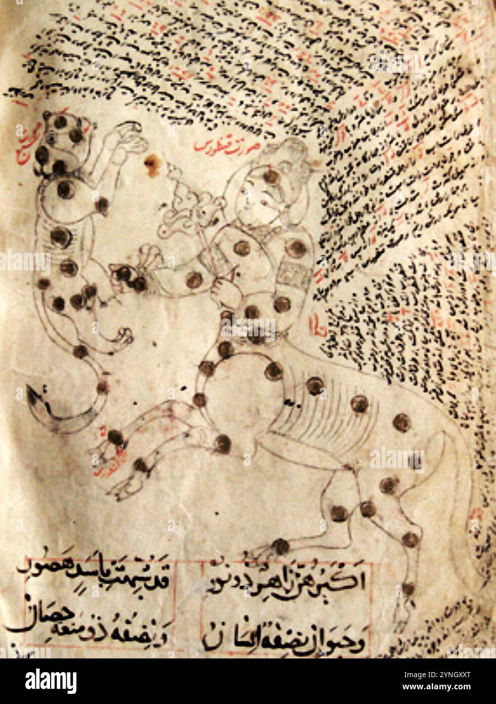 Centaurus and Lupus. RAM Ibn al-Ṣūfī, p. 72 Stock Photo - Alamy