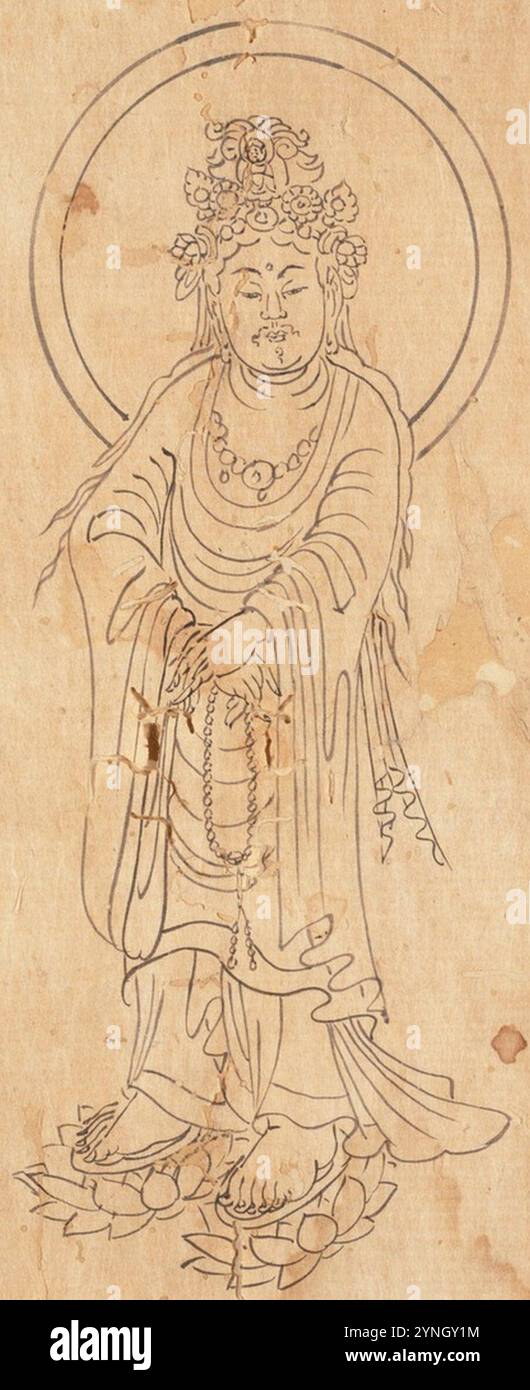 Center art detail, from- Kannon Iconography (cropped Stock Photo - Alamy