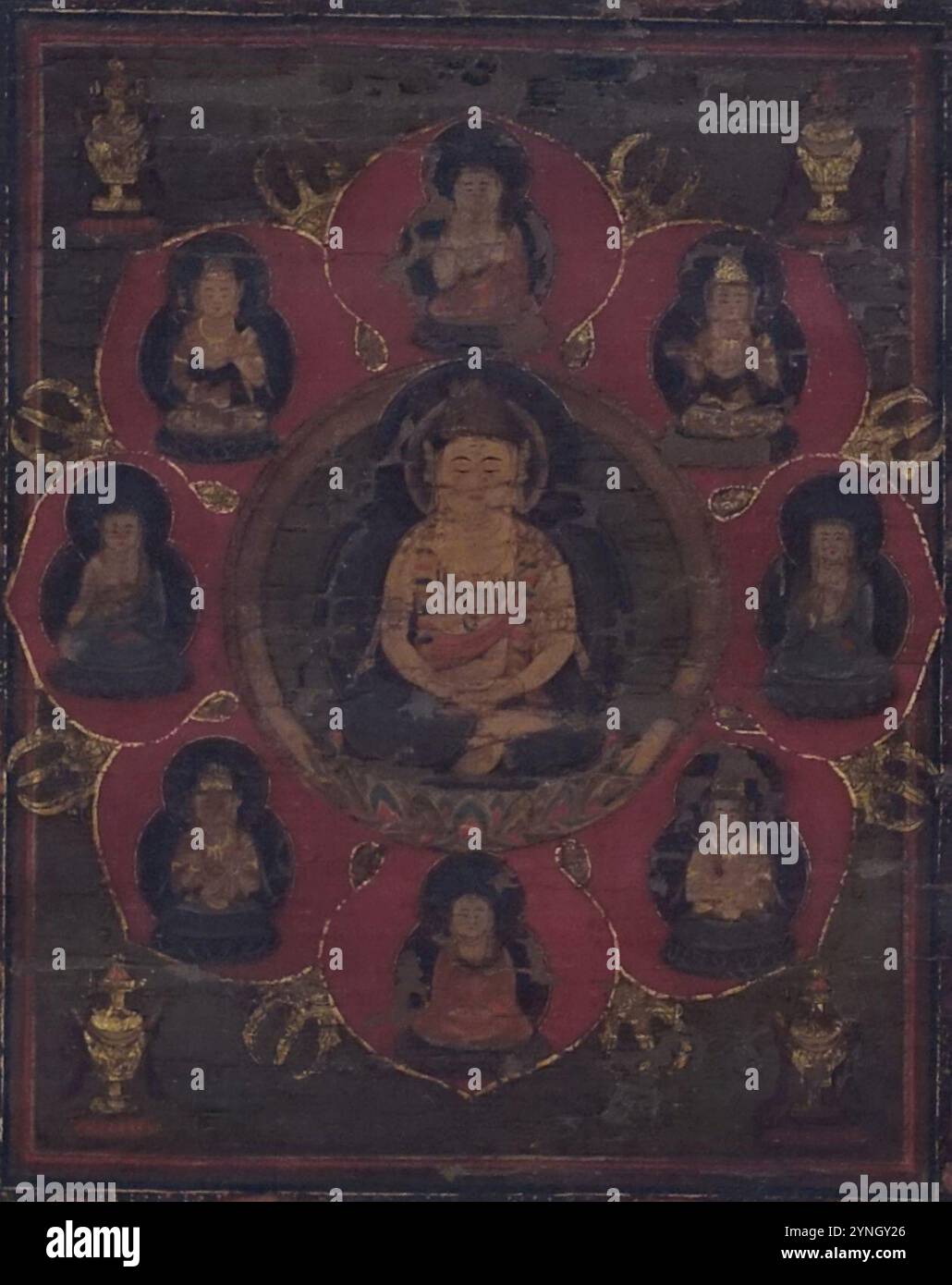 Center art detail, from- Mandalas of the Two Realms, 2 of 2, Japan ...