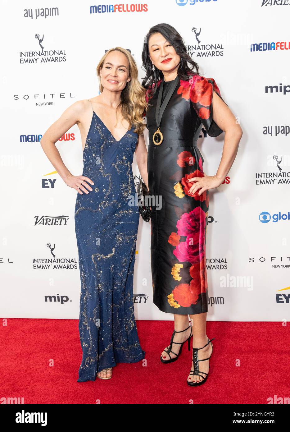 New York, USA. 25th Nov, 2024. Rachel Robinson and Kristina Wong Foster ...