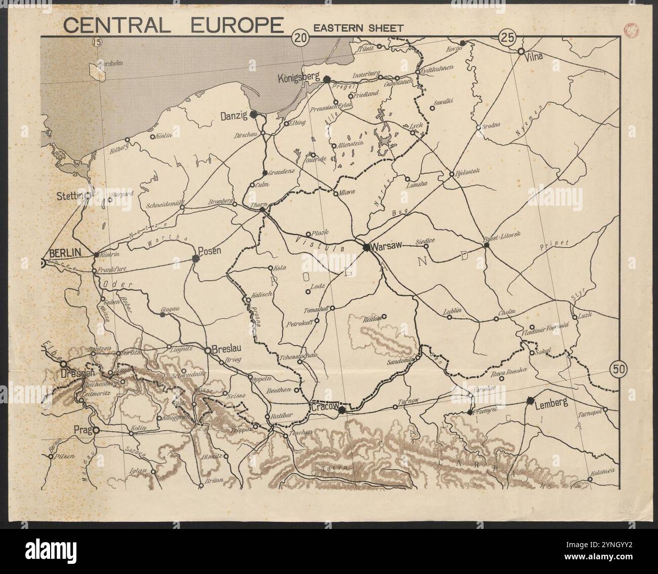 Central Europe Map (5003796d Stock Photo - Alamy