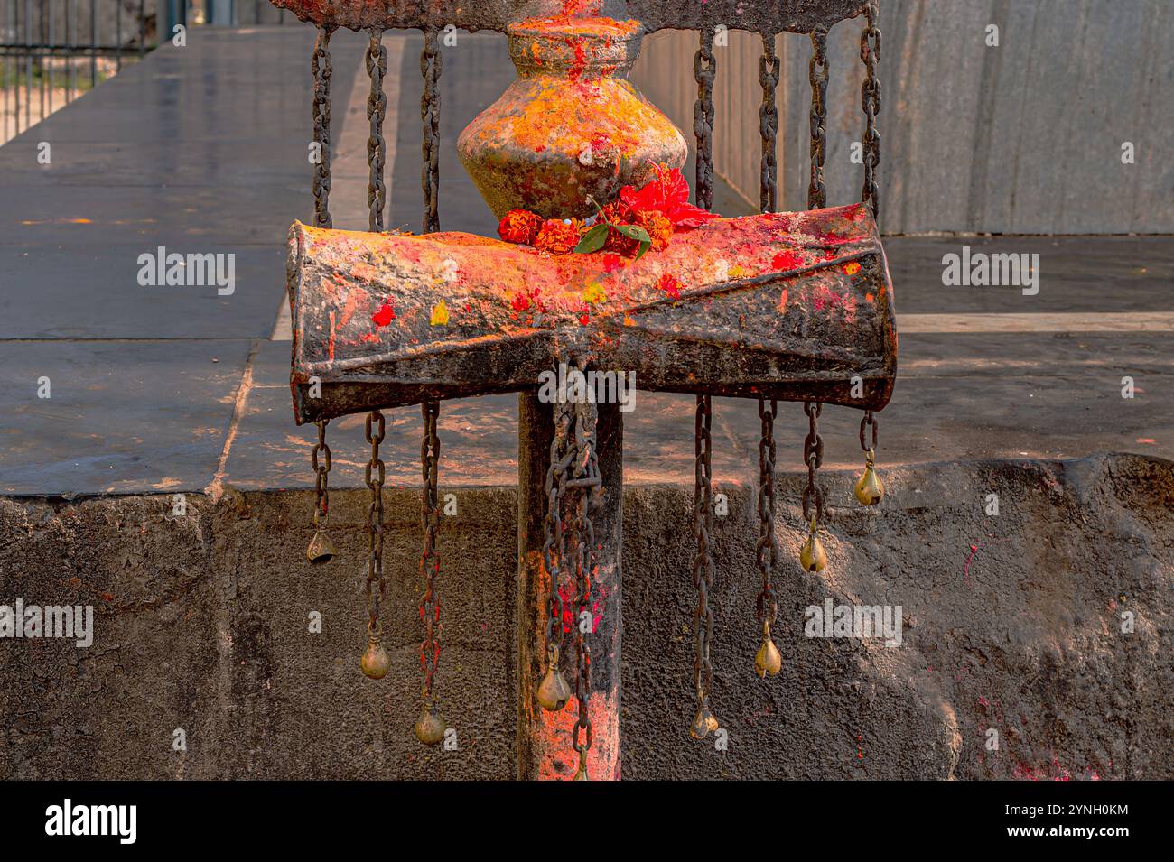 01 08 2018 Vintage Old Brass Trishul used in Hinduism in side Mahakali ...