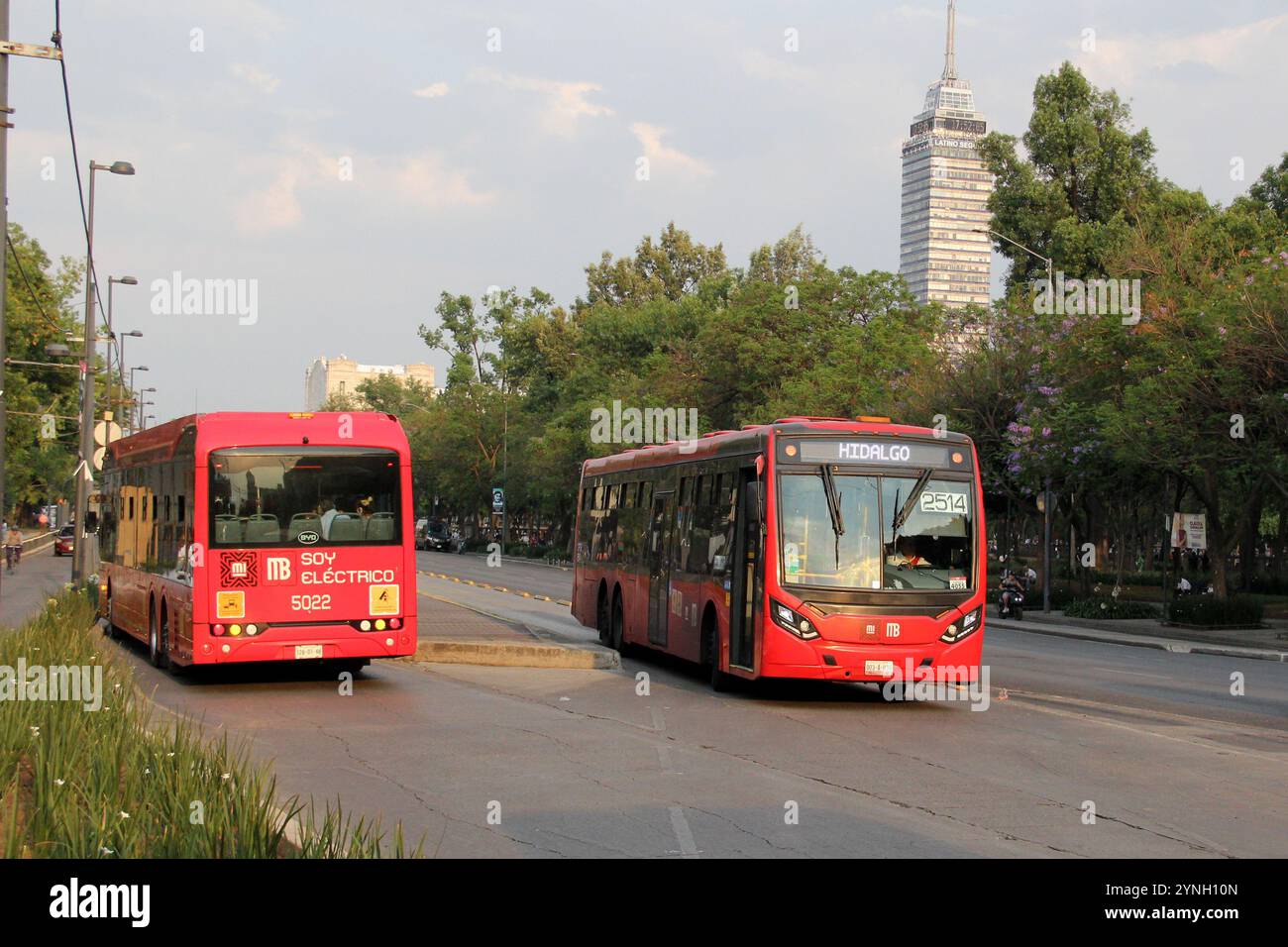 Mexico City, Mexico - Apr 24 2024: The Metrobus is an electric rapid ...