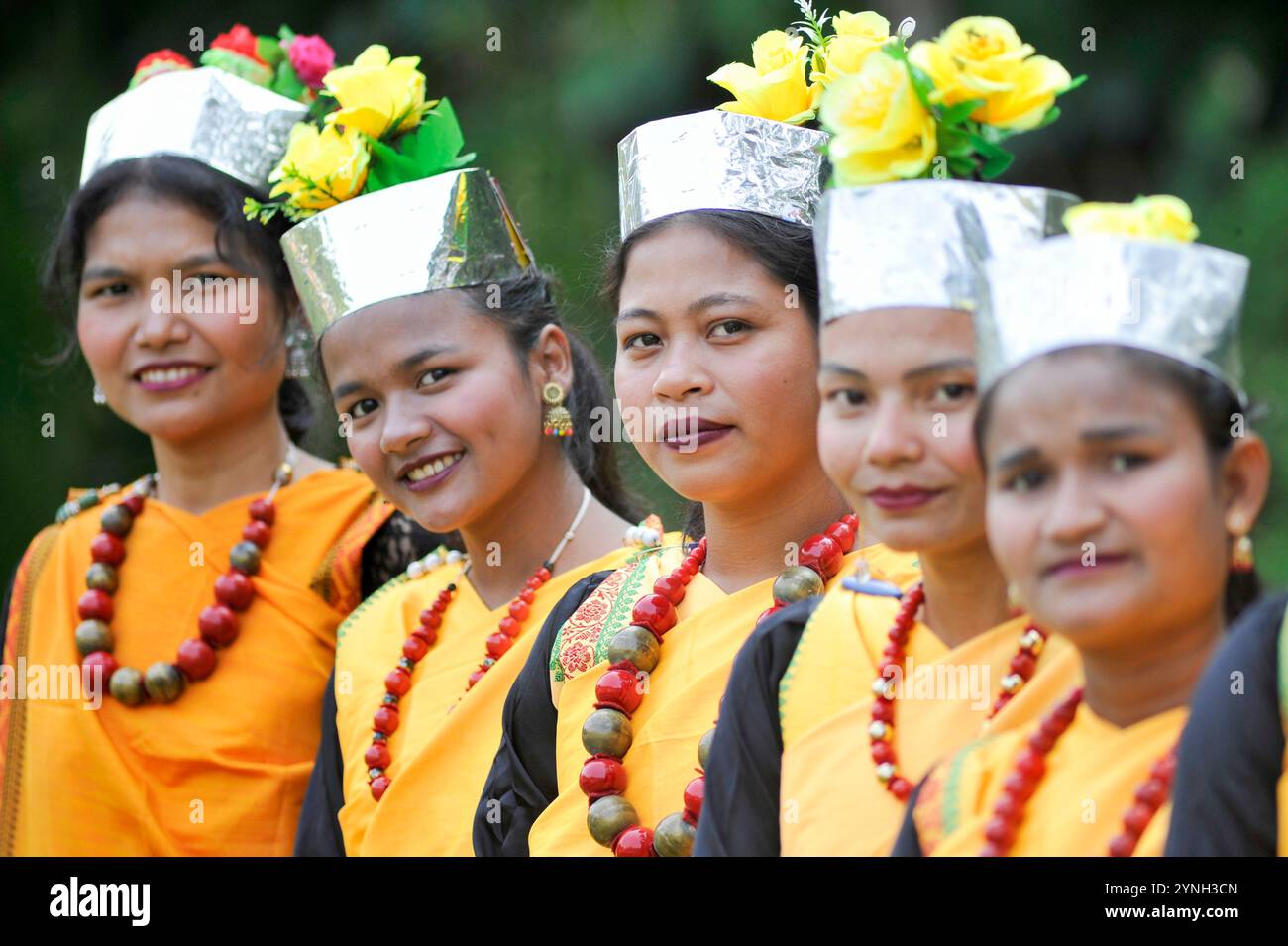 The Khasi Tribe adorned in their traditional attire attended and ...