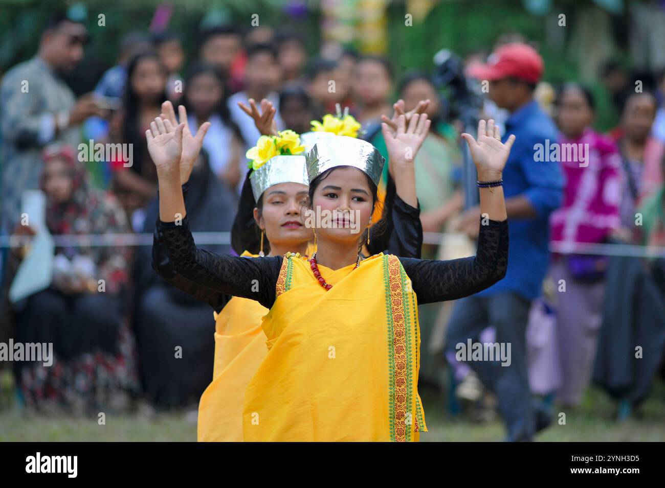 The Khasi Tribe adorned in their traditional attire attended and ...
