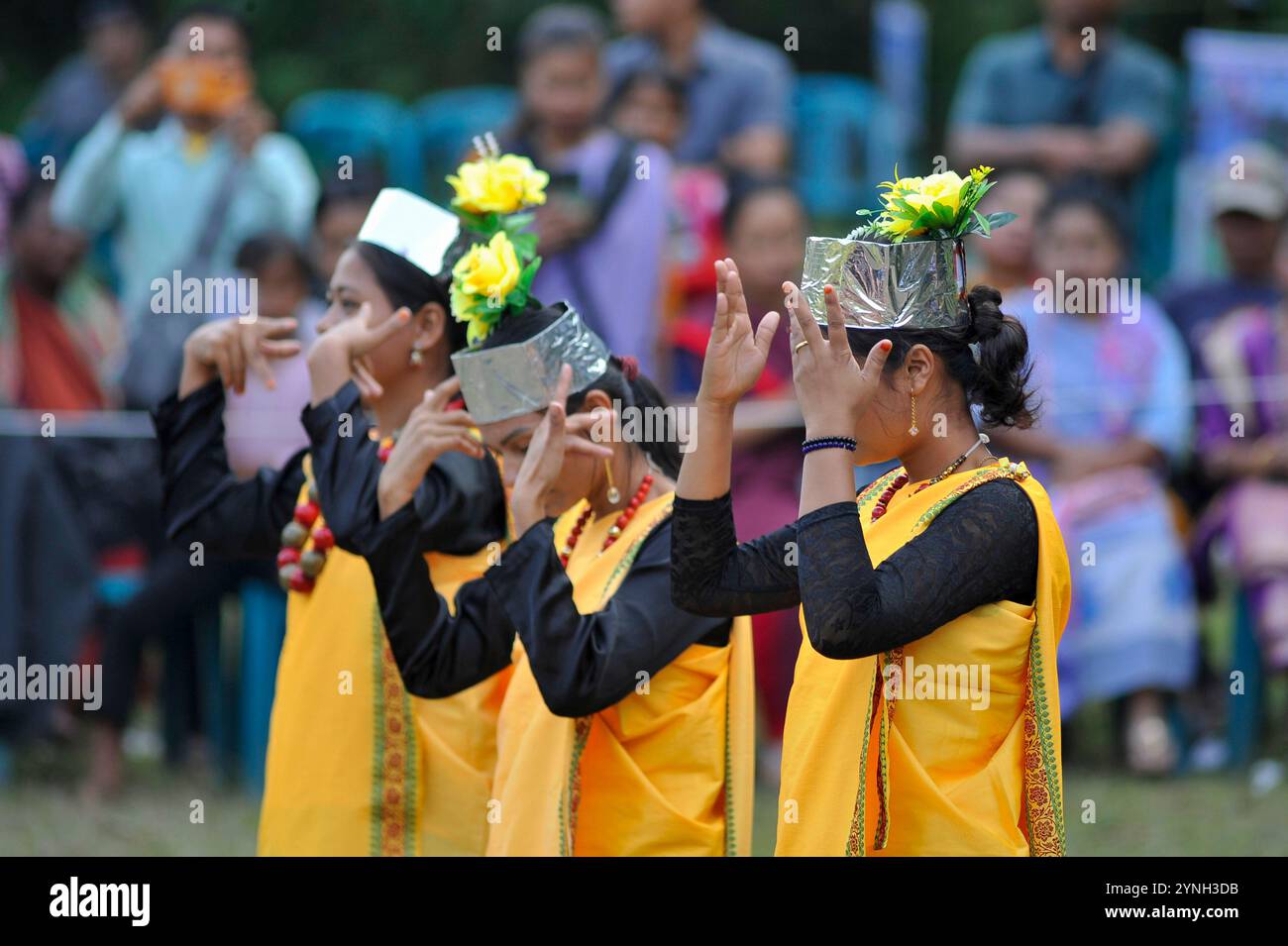 The Khasi Tribe adorned in their traditional attire attended and ...