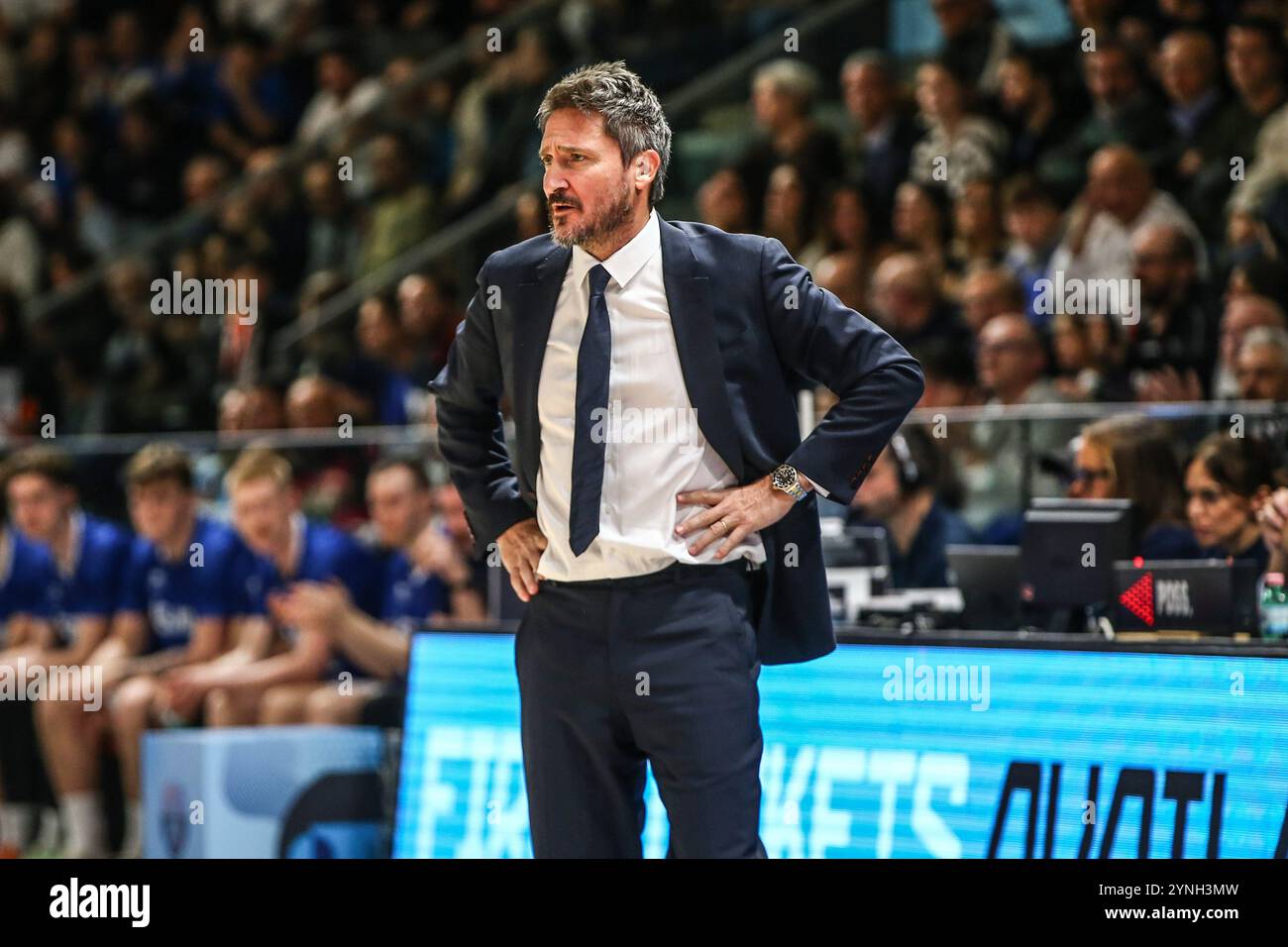 Italian coach Gianmarco Pozzecco during Eurobasket 2025 - Italia vs ...