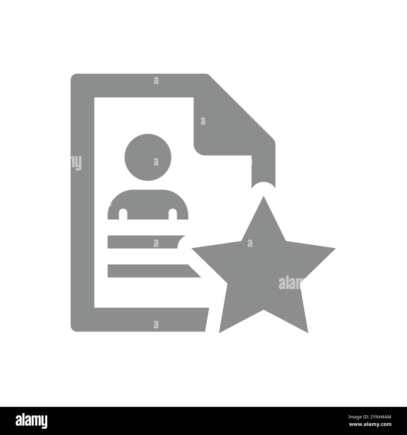 Favorite contact vector icon. Stared person symbol Stock Vector Image ...