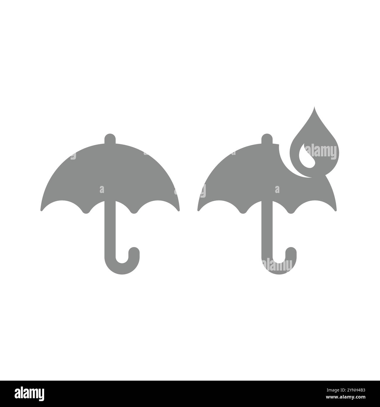 Umbrella and rain drop vector icon. Keep dry, weather and climate ...