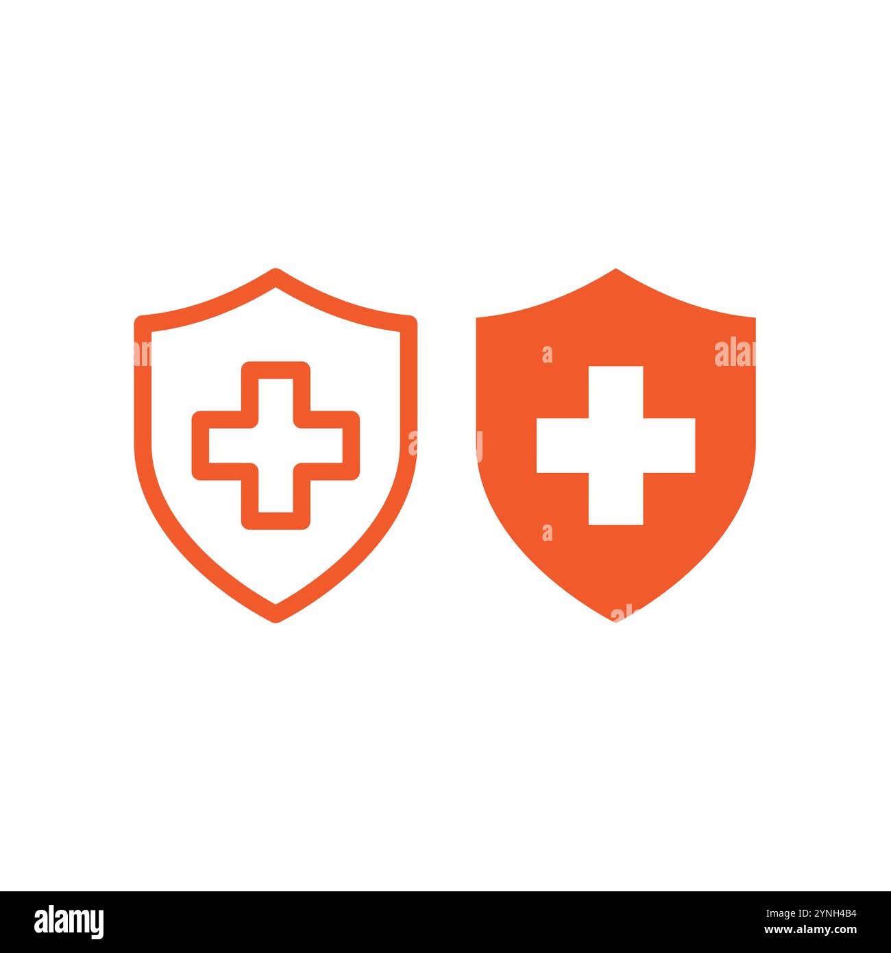 Medical cross and shield vector icon. Health and healthcare, medicine ...