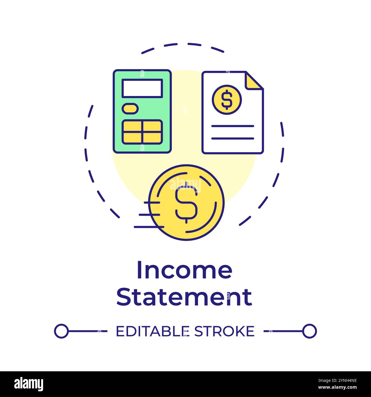 Income statement multi color concept icon Stock Vector Image & Art - Alamy