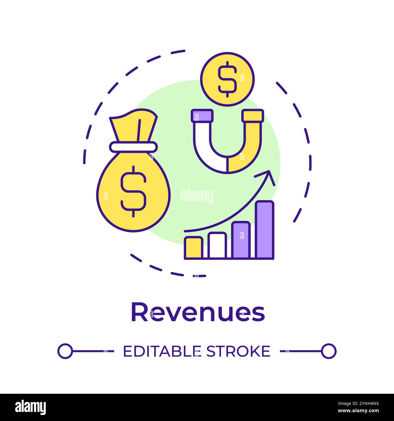 Revenues multi color concept icon Stock Vector Image & Art - Alamy