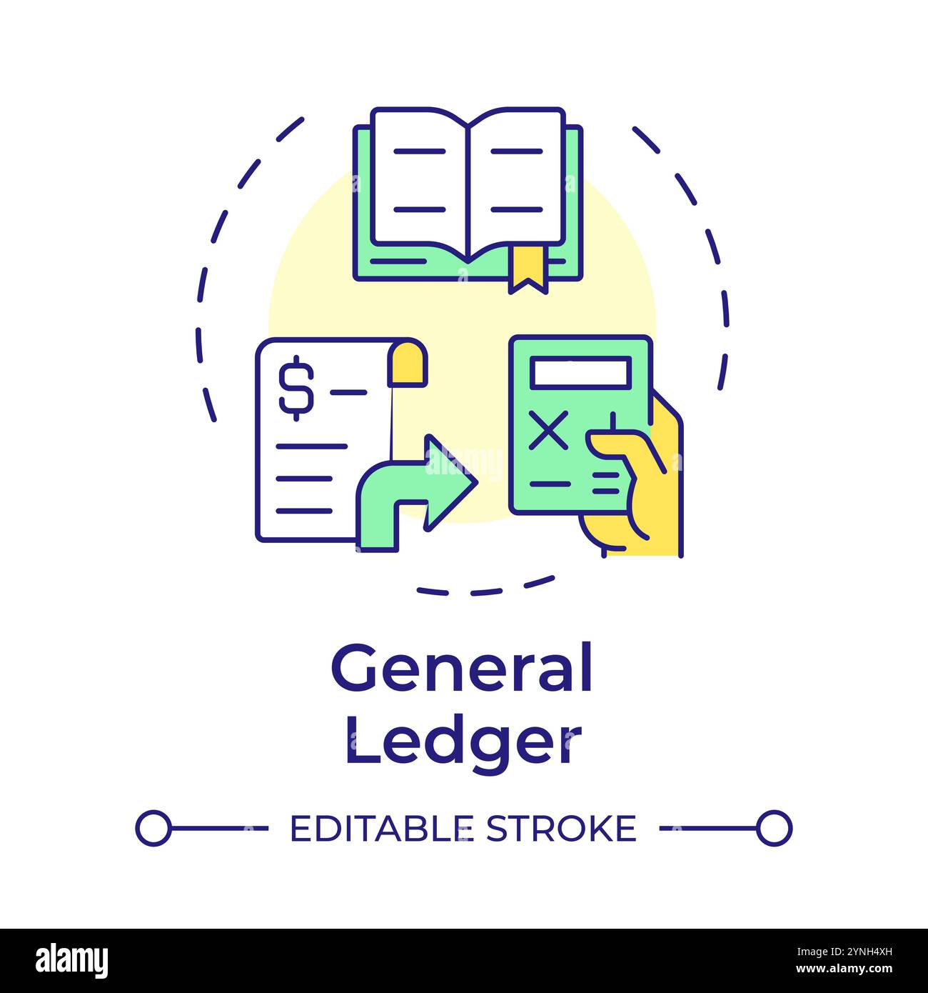 General ledger multi color concept icon Stock Vector Image & Art - Alamy