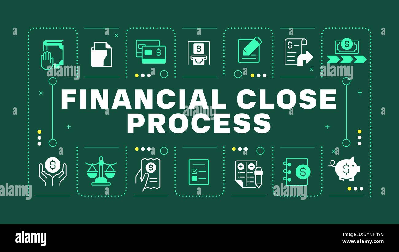 Financial close management green word concept Stock Vector Image & Art ...