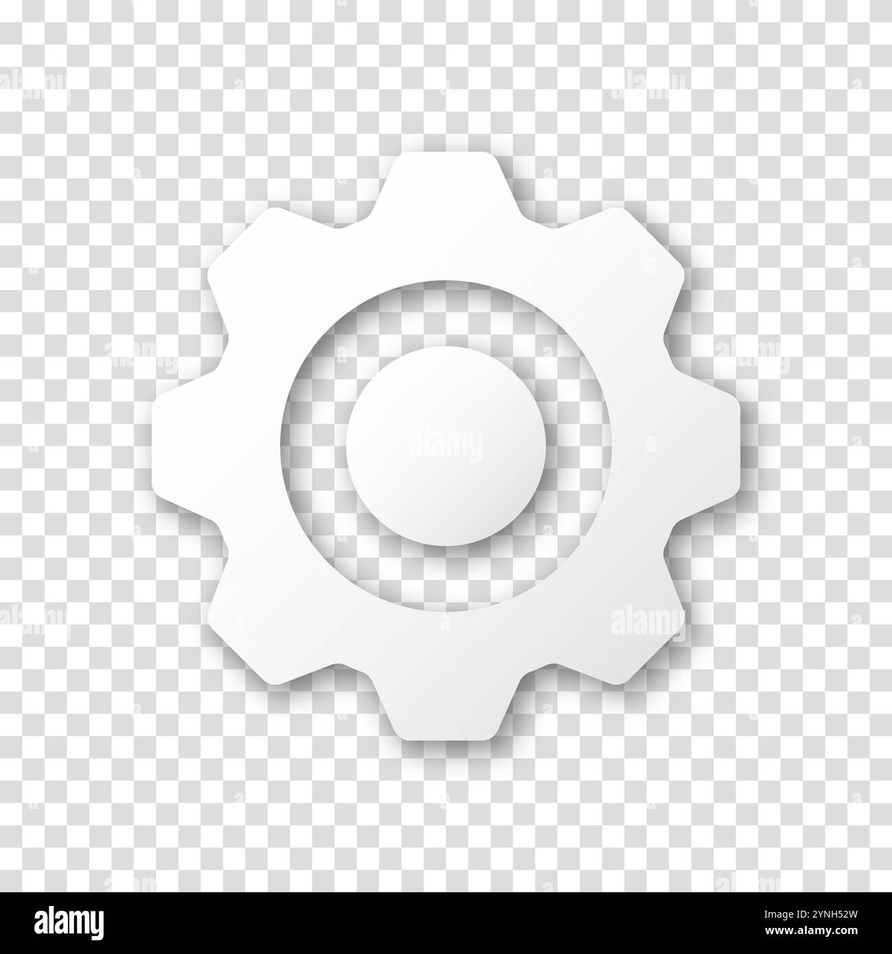 Gear icon, flat design. Machine sprocket gear icon. Realistic vector ...