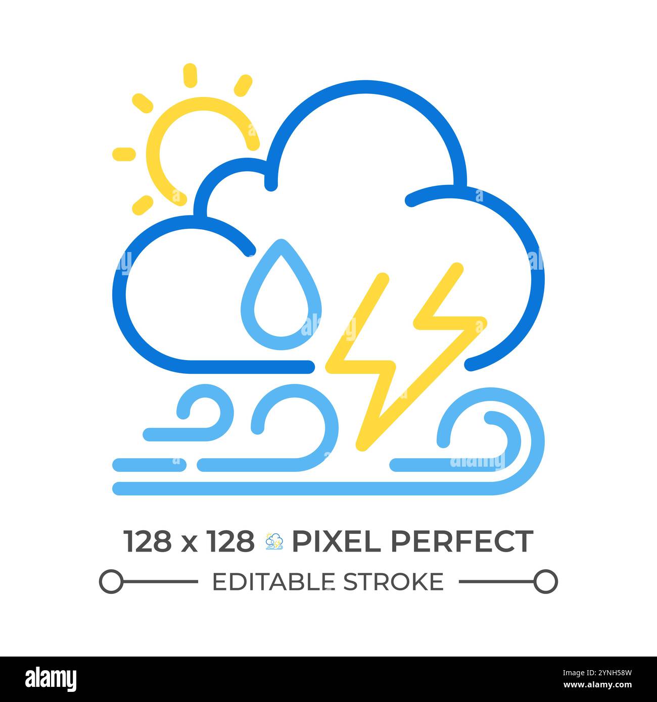 Weather forecast color outline Stock Vector Images - Alamy