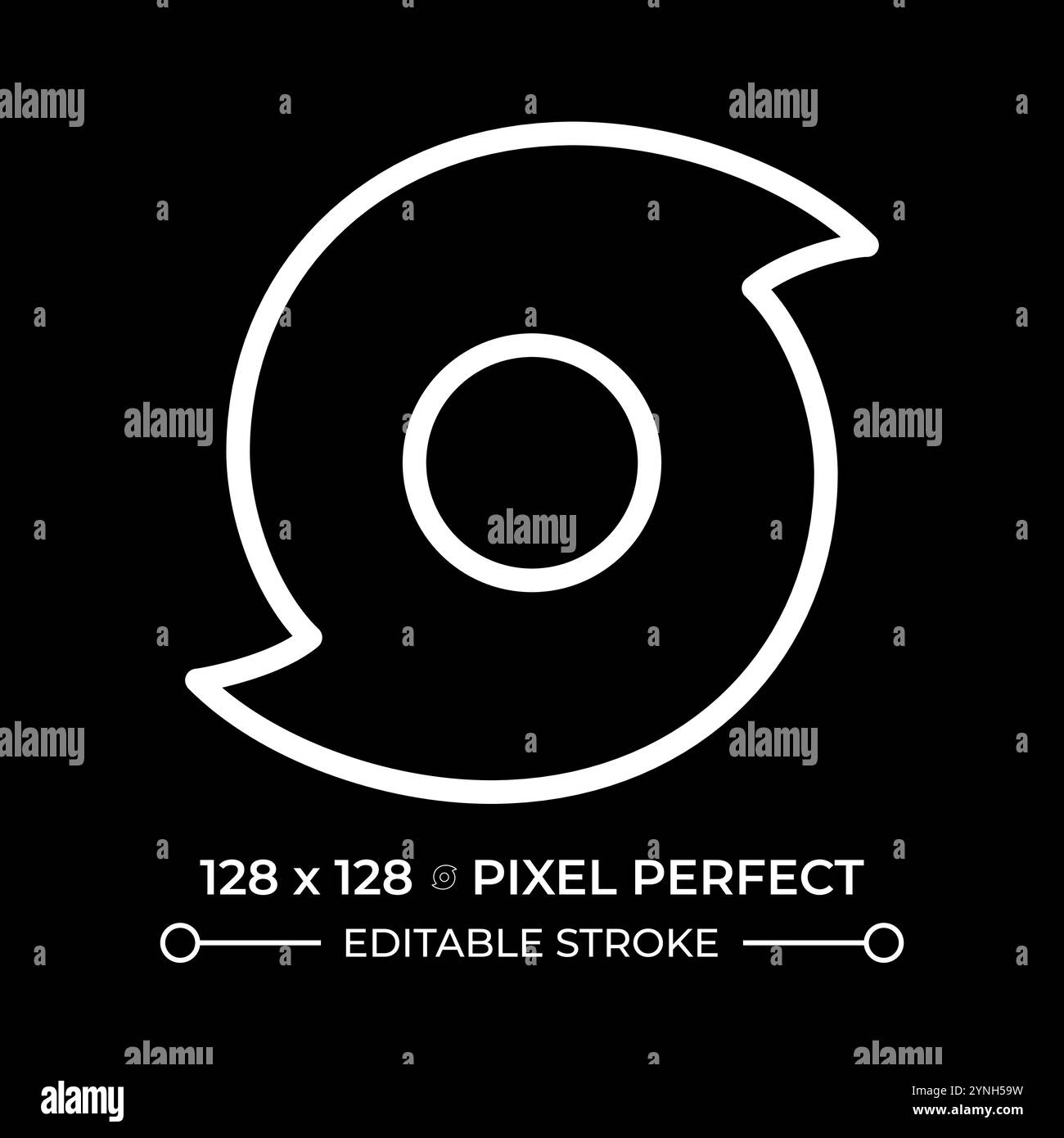 Hurricane white linear icon for dark theme Stock Vector Image & Art - Alamy