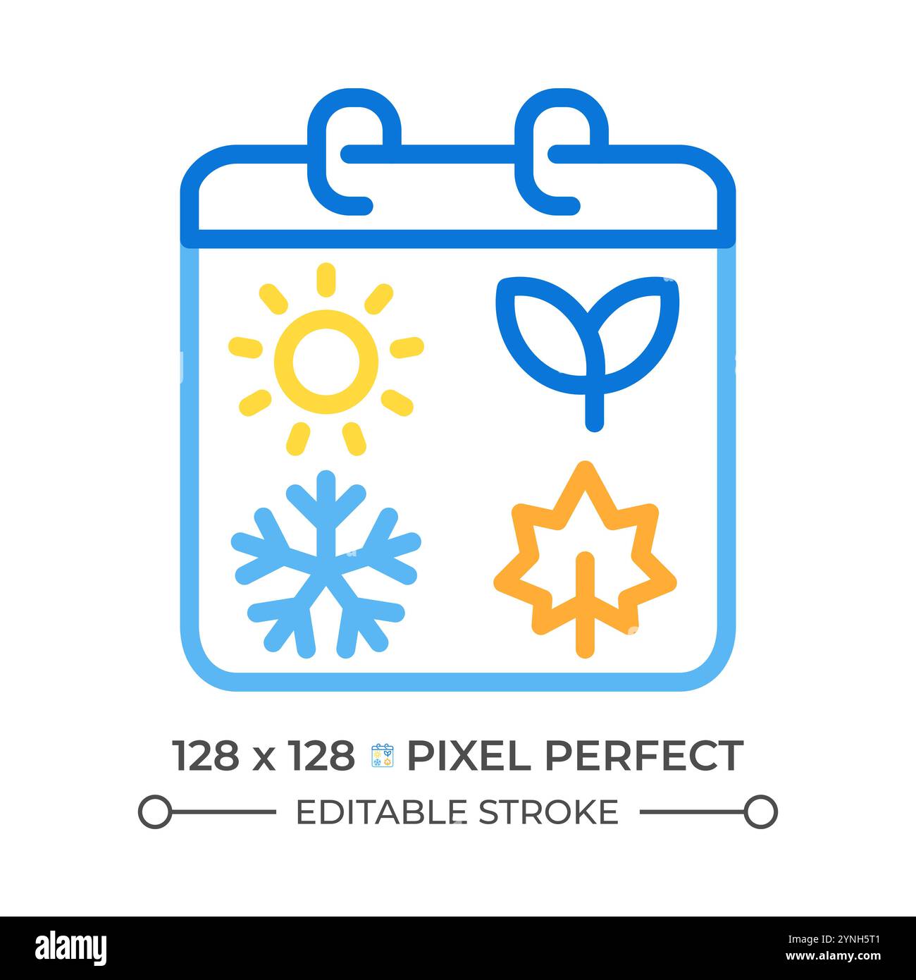 Seasonal cycle two color line icon Stock Vector Image & Art - Alamy