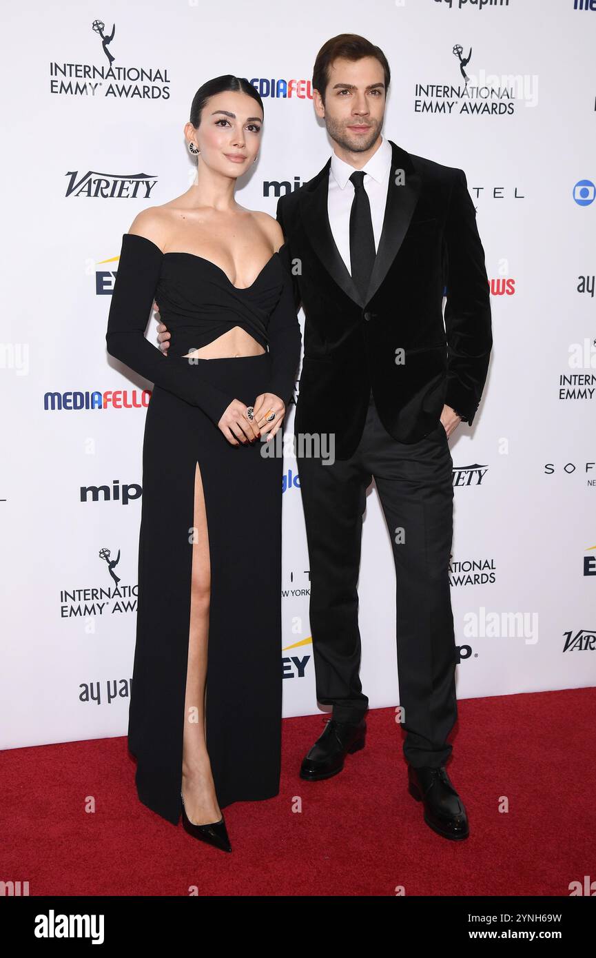 New York, USA. 25th Nov, 2024. (L-R) Turkish actors Özge Ya??z and ...