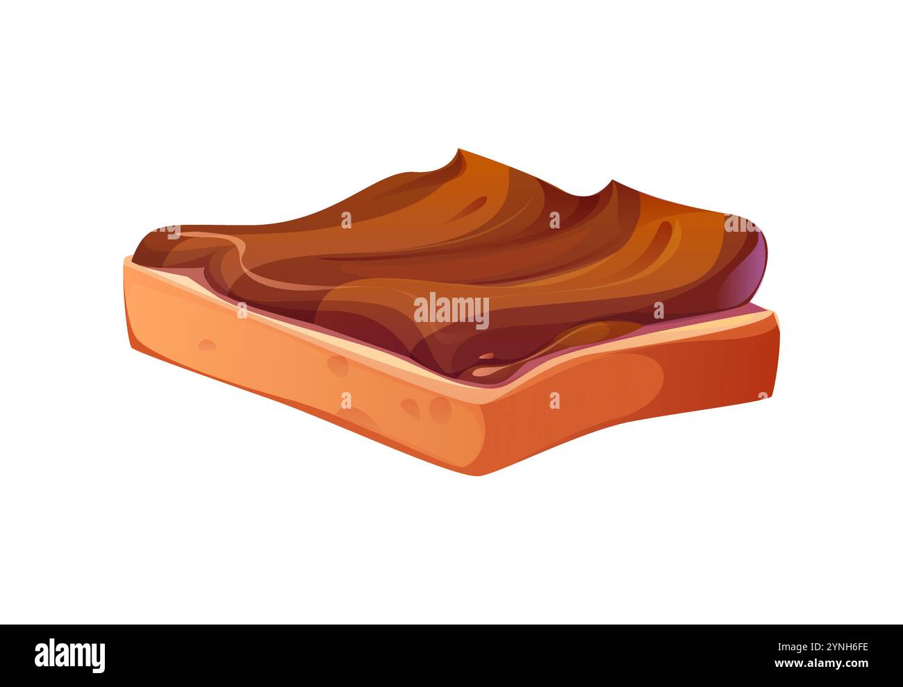 Chocolate sandwich, appetizing food, breakfast or sweet dessert snack ...