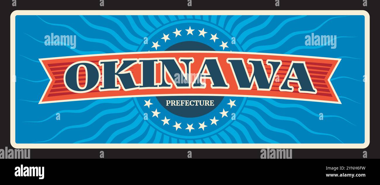 Okinawa Japan region tinplate Japanese prefecture retro travel plate ...