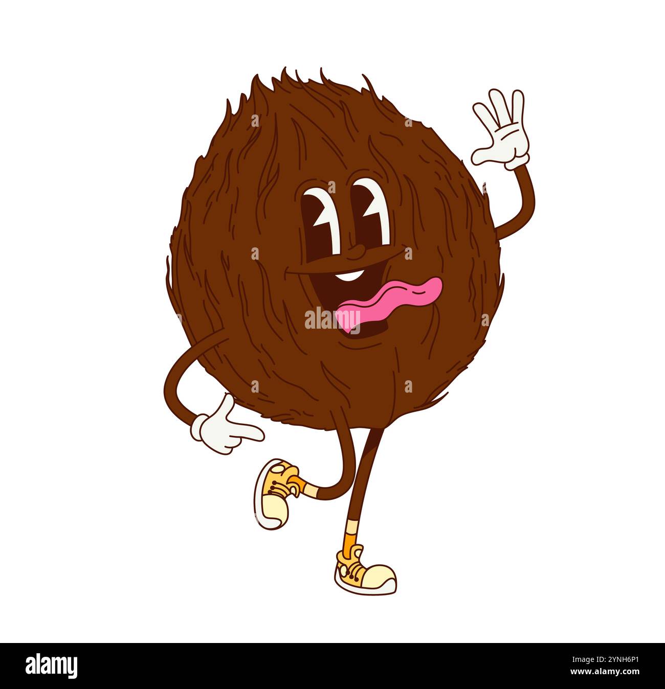 Funky food coconut Stock Vector Images - Alamy