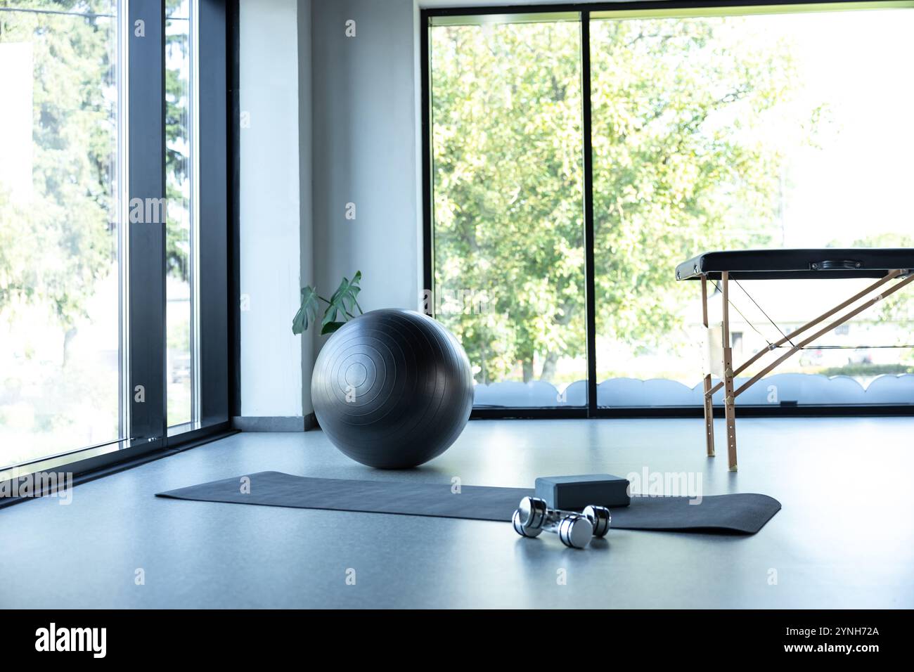 Equipment for natural pain relief in a rehabilitation center Stock ...