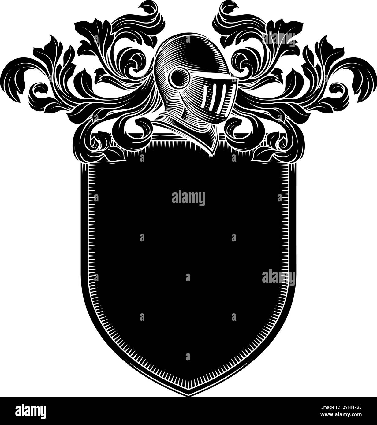 Coat of Arms Crest Knight Family Shield Heraldry Stock Vector Image ...