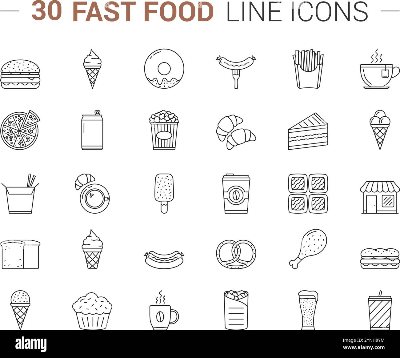 30 fast food line hi-res stock photography and images - Alamy