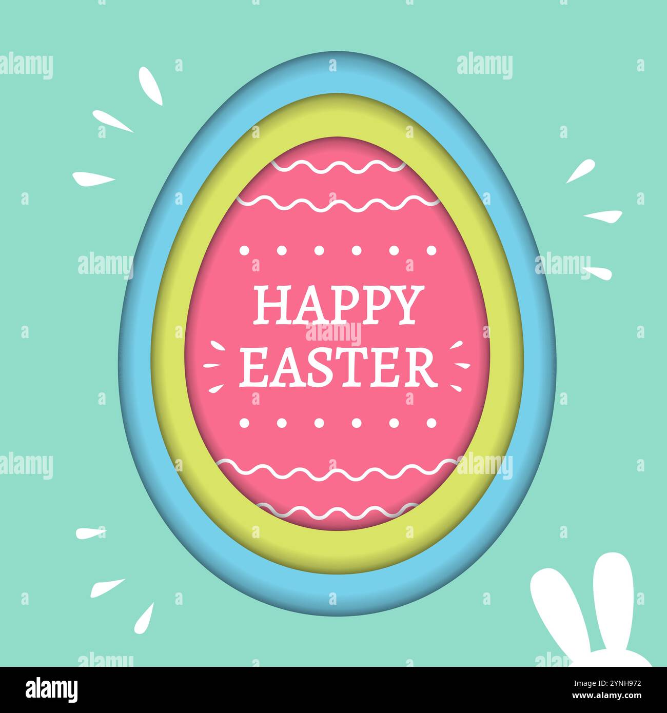 Easter background, abstract easter egg with "Happy Easter" congratulation, vector eps10 ...