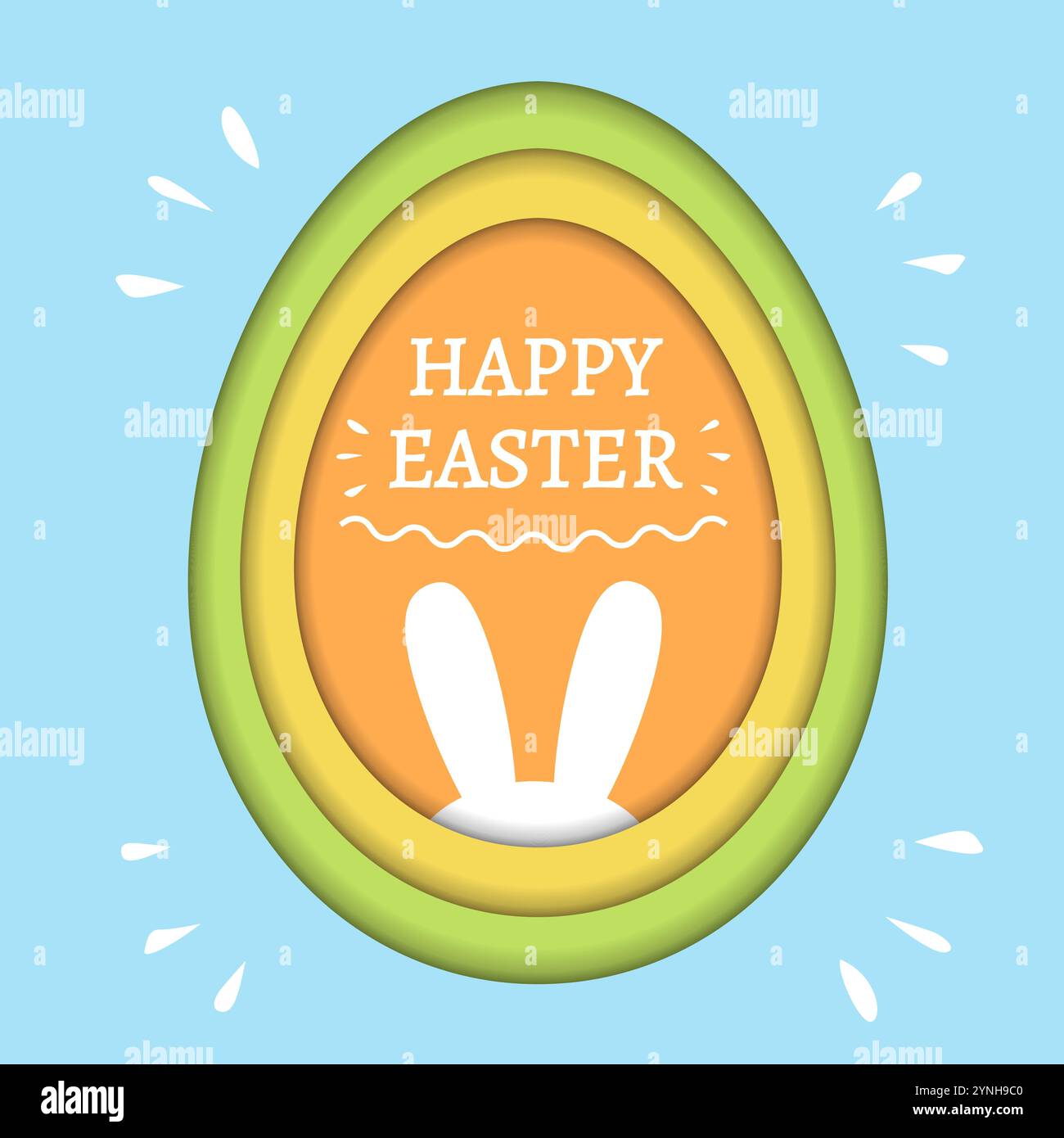 Easter background, abstract easter egg with "Happy Easter" congratulation, vector eps10 ...