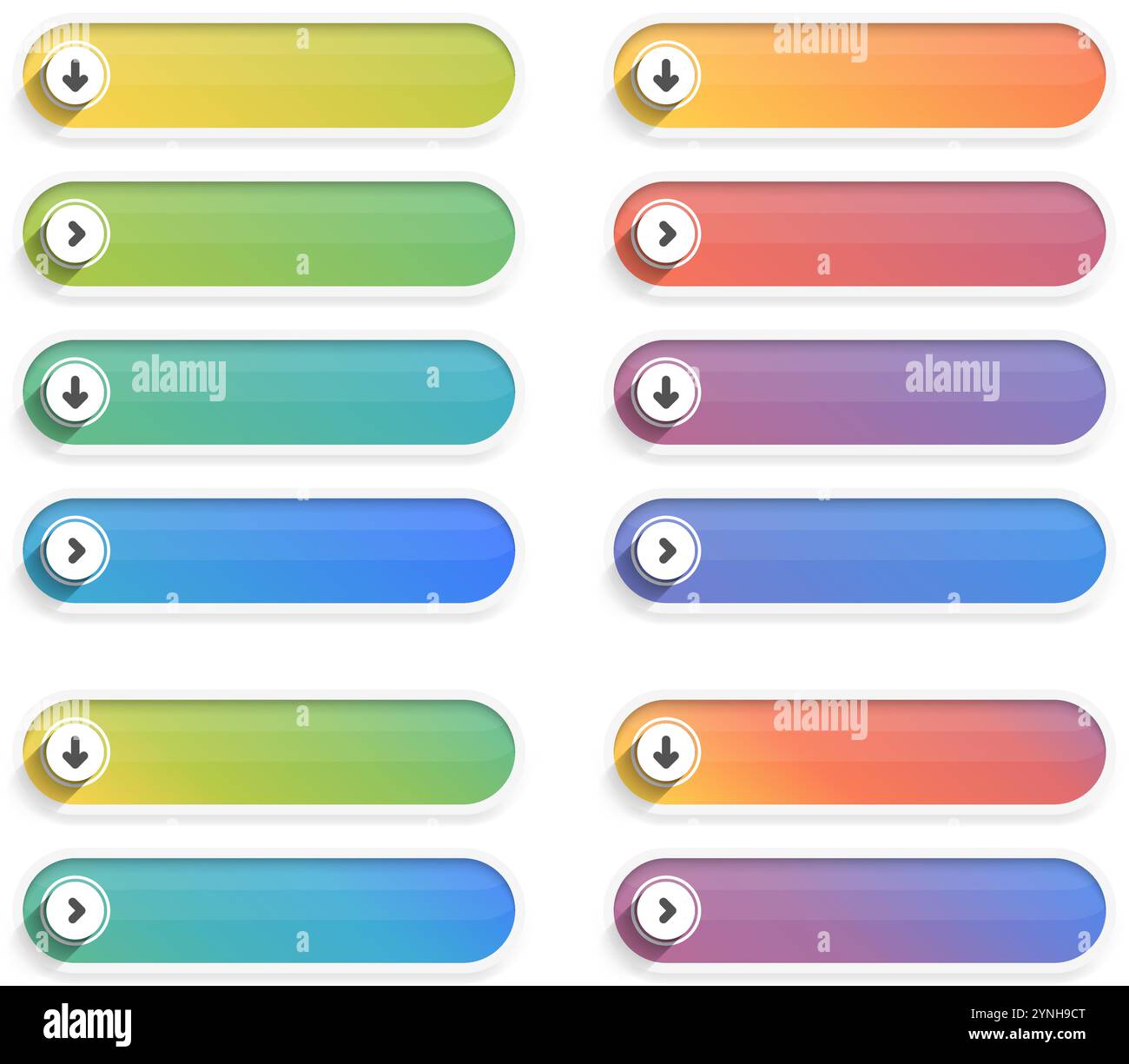 Blank round buttons, soft color gradients, vector eps10 illustration ...