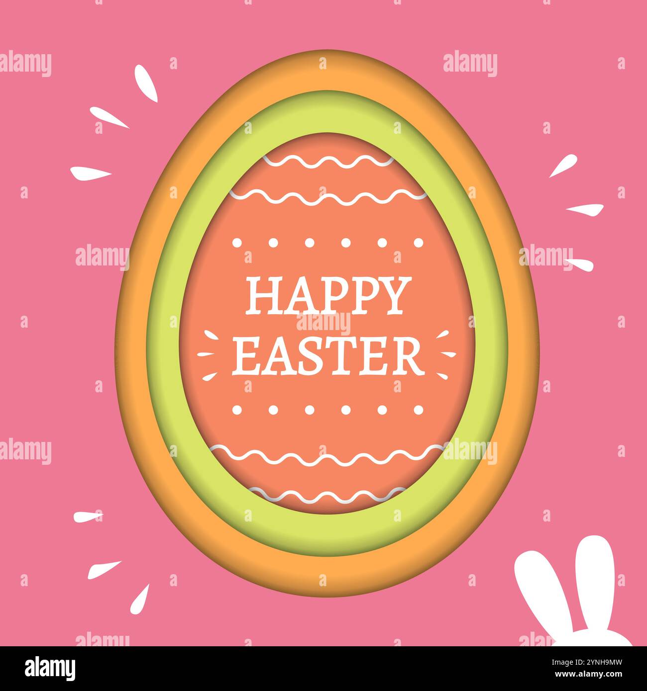 Easter background, abstract easter egg with "Happy Easter" congratulation, vector eps10 ...