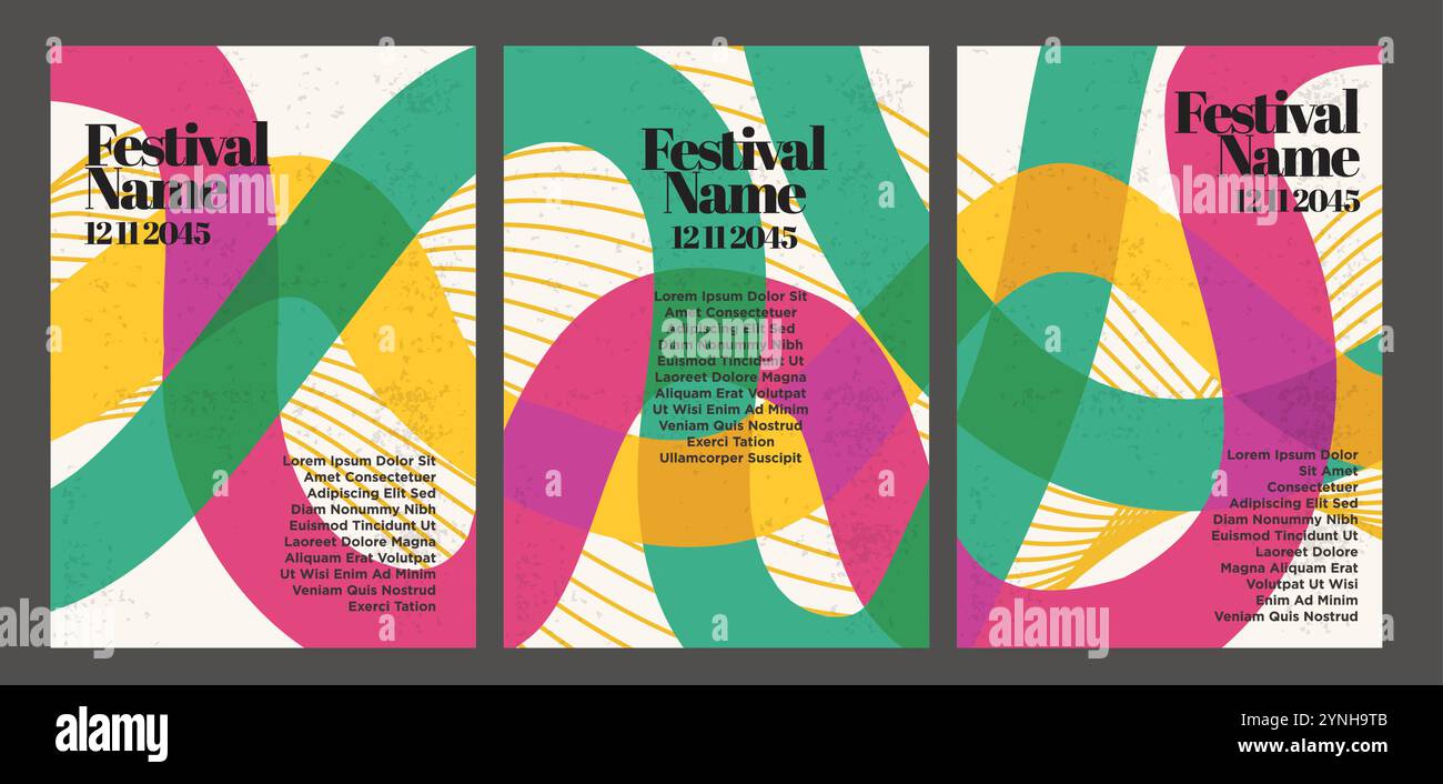 Artistic Vintage Abstract Poster Collection. set of vintage abstract ...