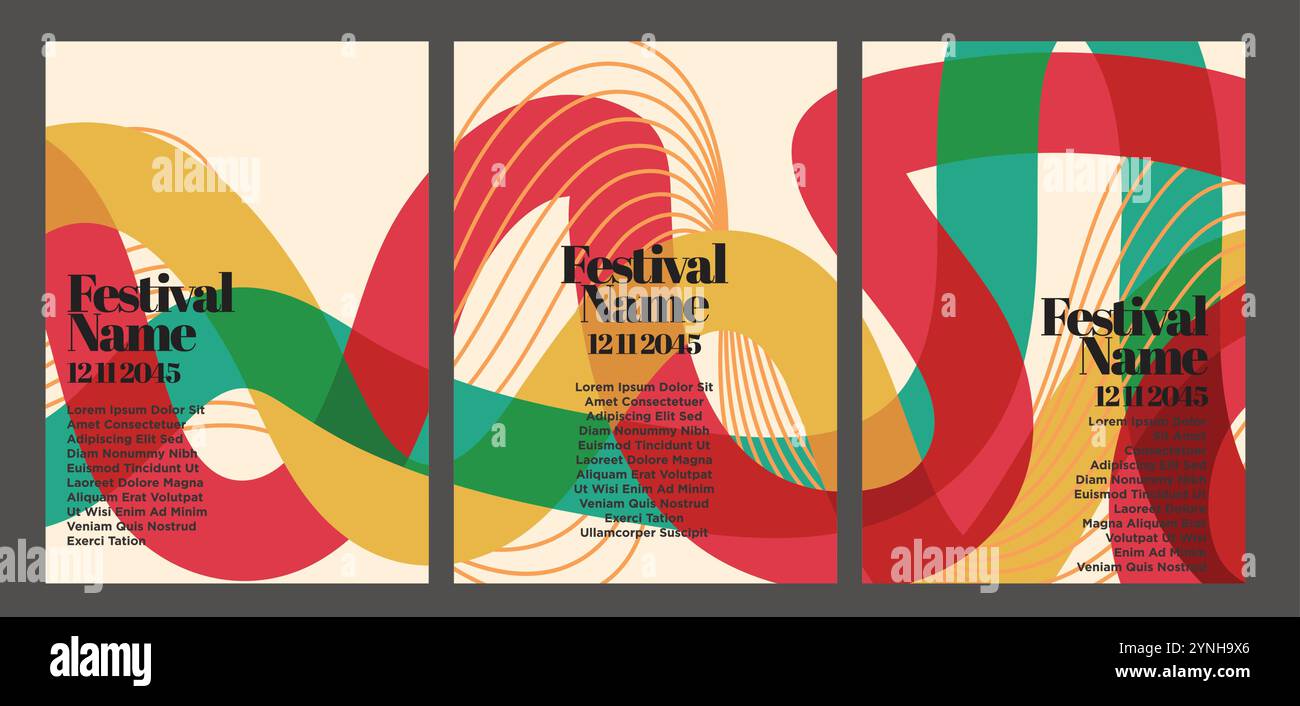 Pop Art Vintage Abstract Poster Series. vintage abstract poster set ...