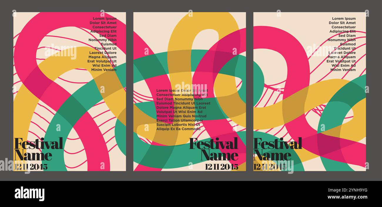 Minimal Geometric Retro Abstract Posters. vintage abstract poster set vector illustration Stock ...