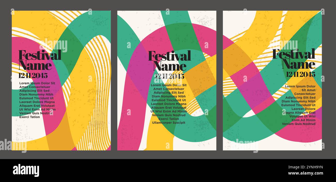 Artistic Retro Abstract Poster Illustrations. vintage abstract poster ...