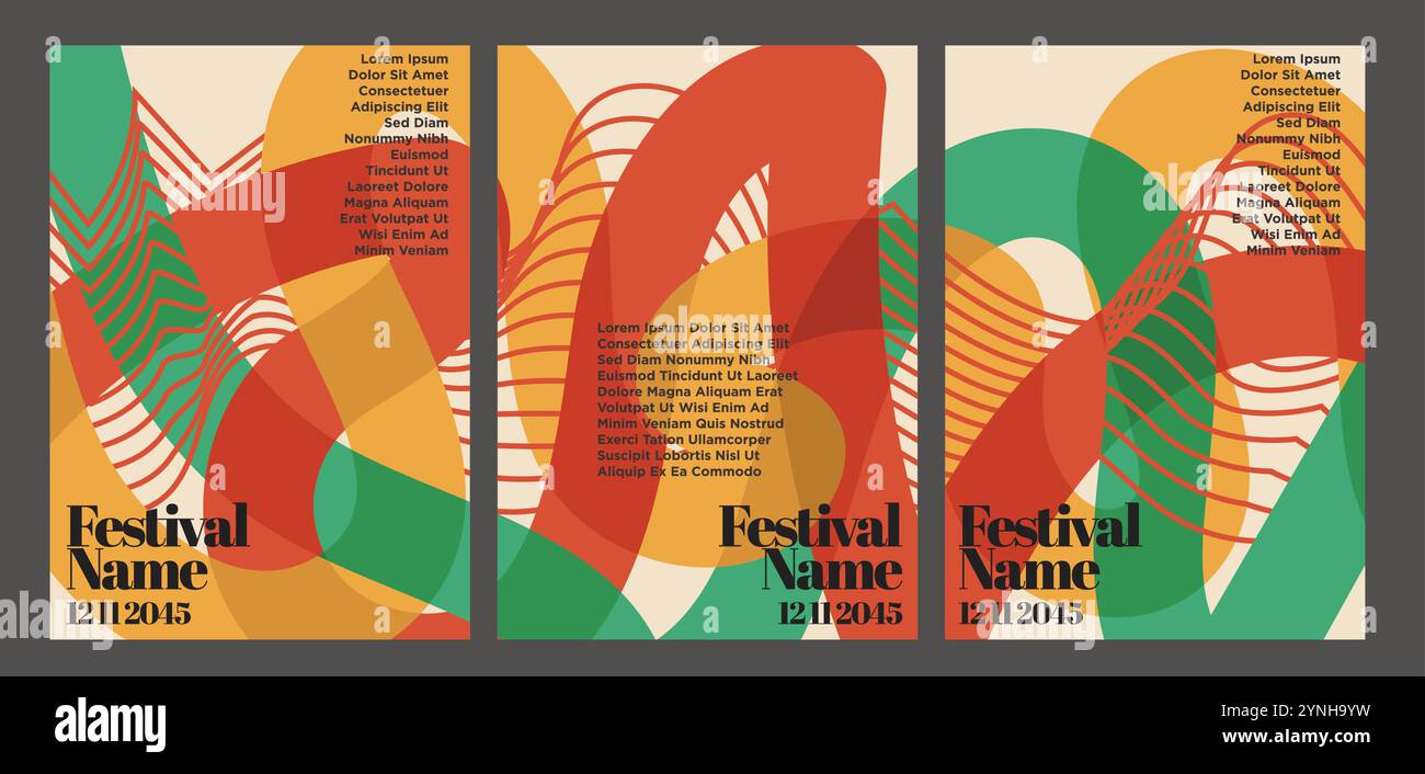 Eye-Catching Vintage Abstract Poster Pack. vintage abstract poster set ...