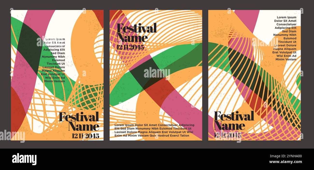 Abstract Shapes Vintage Poster Bundle. vintage abstract poster set ...