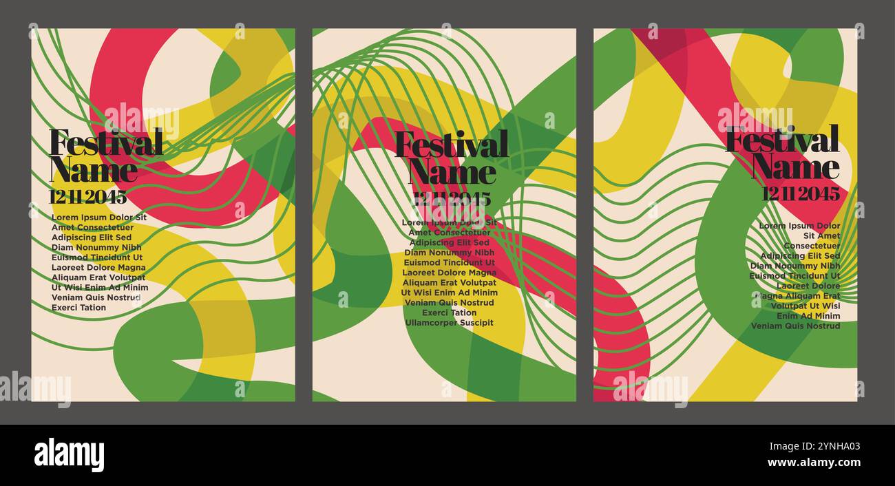 Elegant Geometric Vintage Abstract Posters. vintage abstract poster set ...