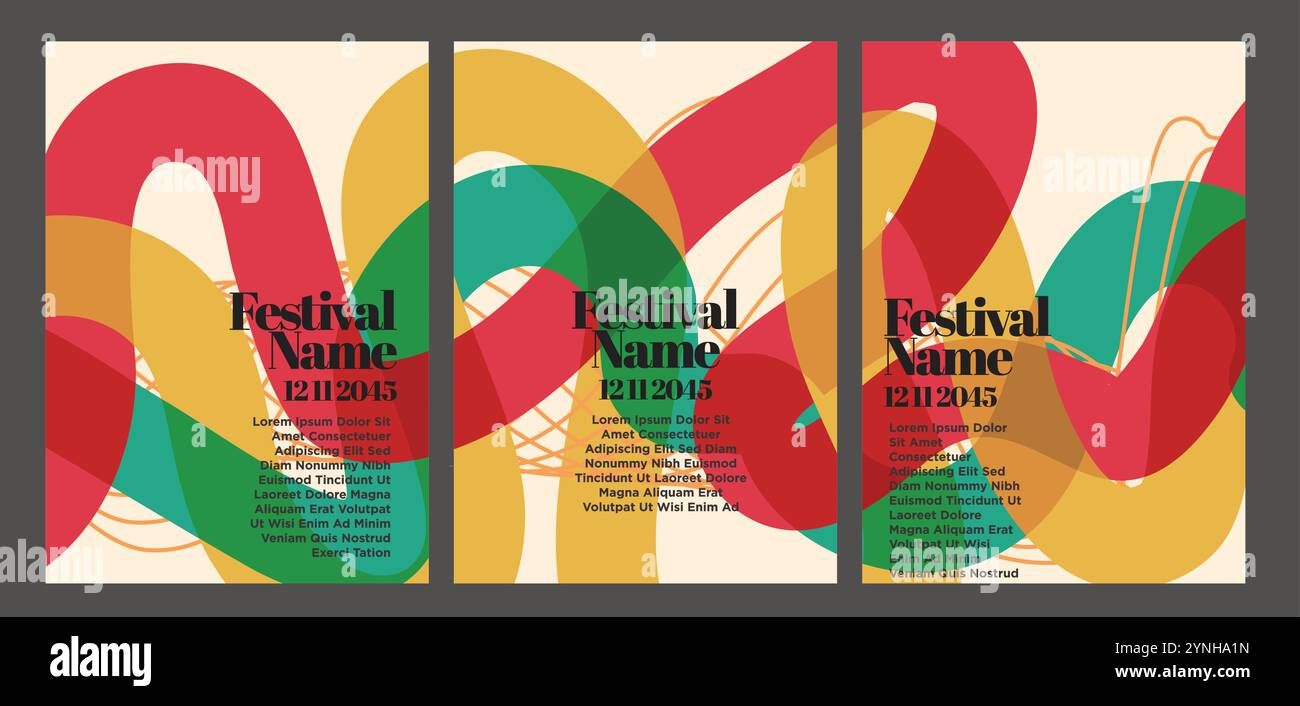 Textured Pastel Abstract Vintage Posters. vintage abstract poster set ...