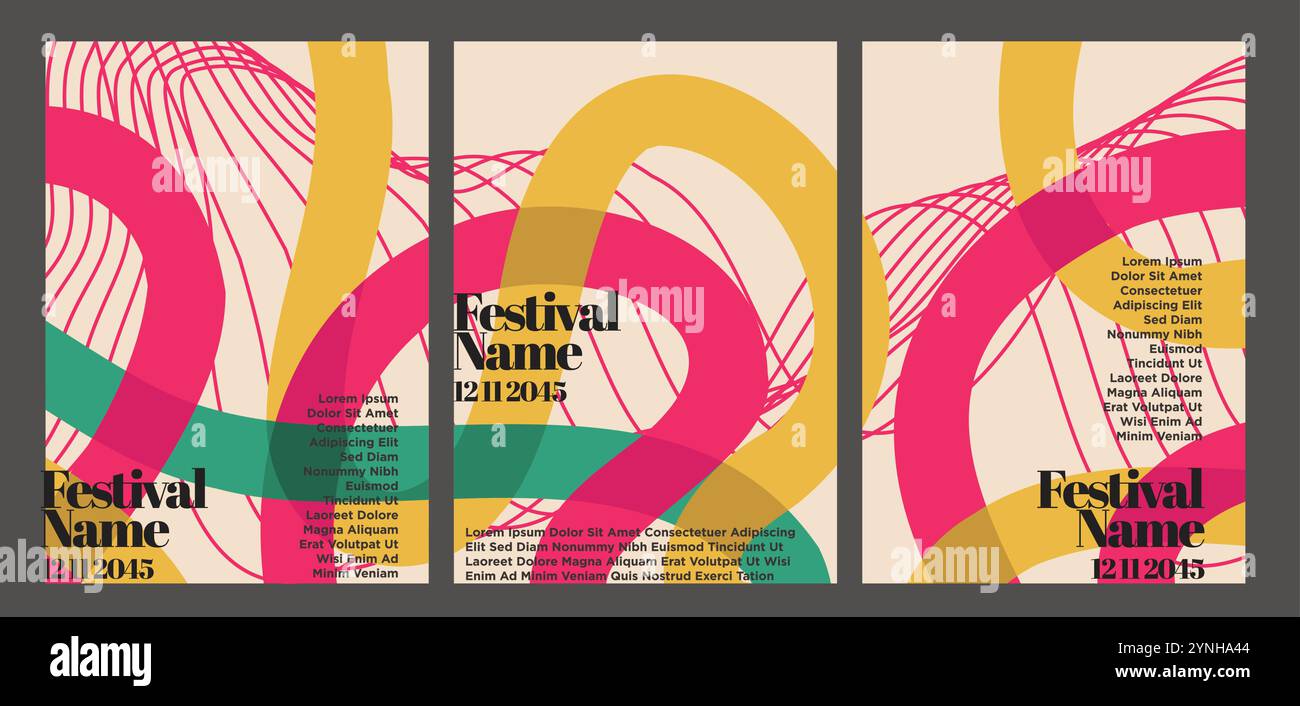 Vintage Palette Geometric Poster Set. vintage abstract poster set ...