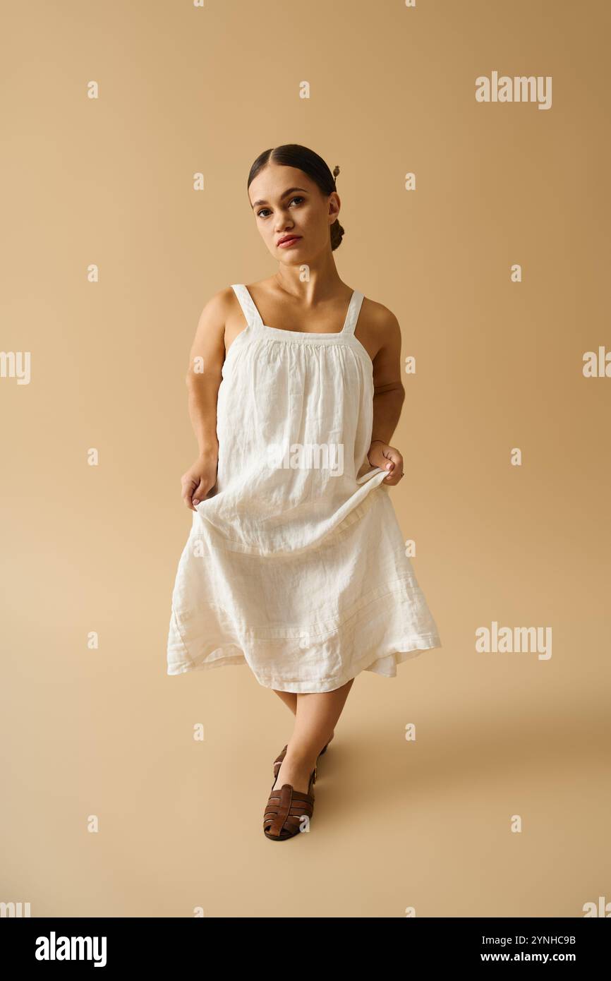 Woman gracefully poses one hi-res stock photography and images - Alamy