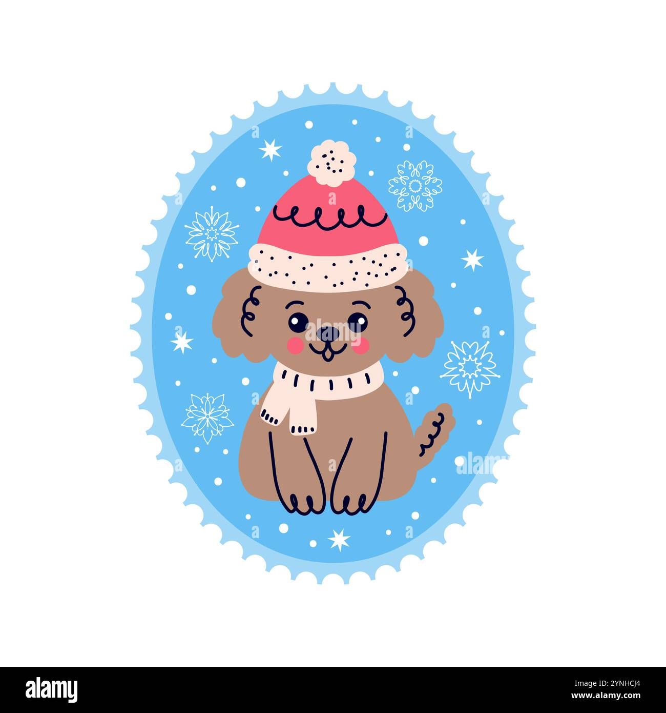 Dog in festive winter Cut Out Stock Images & Pictures - Alamy