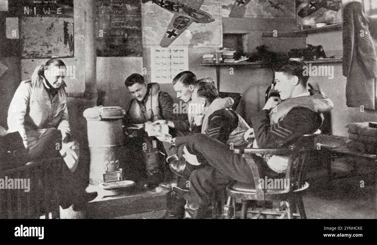 Spitfire pilots at readiness somewhere in Scotland during WWII. From ...