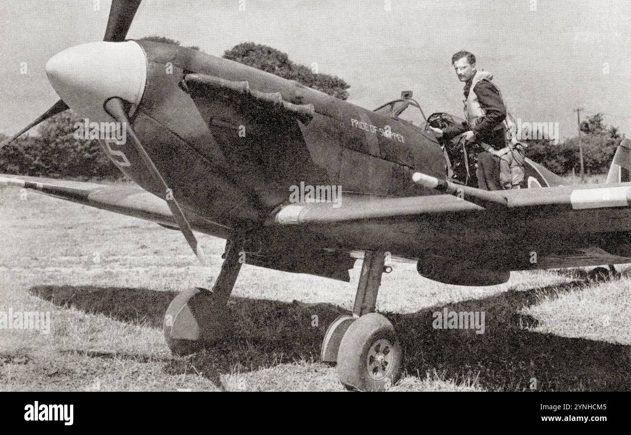 A Spitfire of a Kent fighter squadron. From Wings of War, published ...