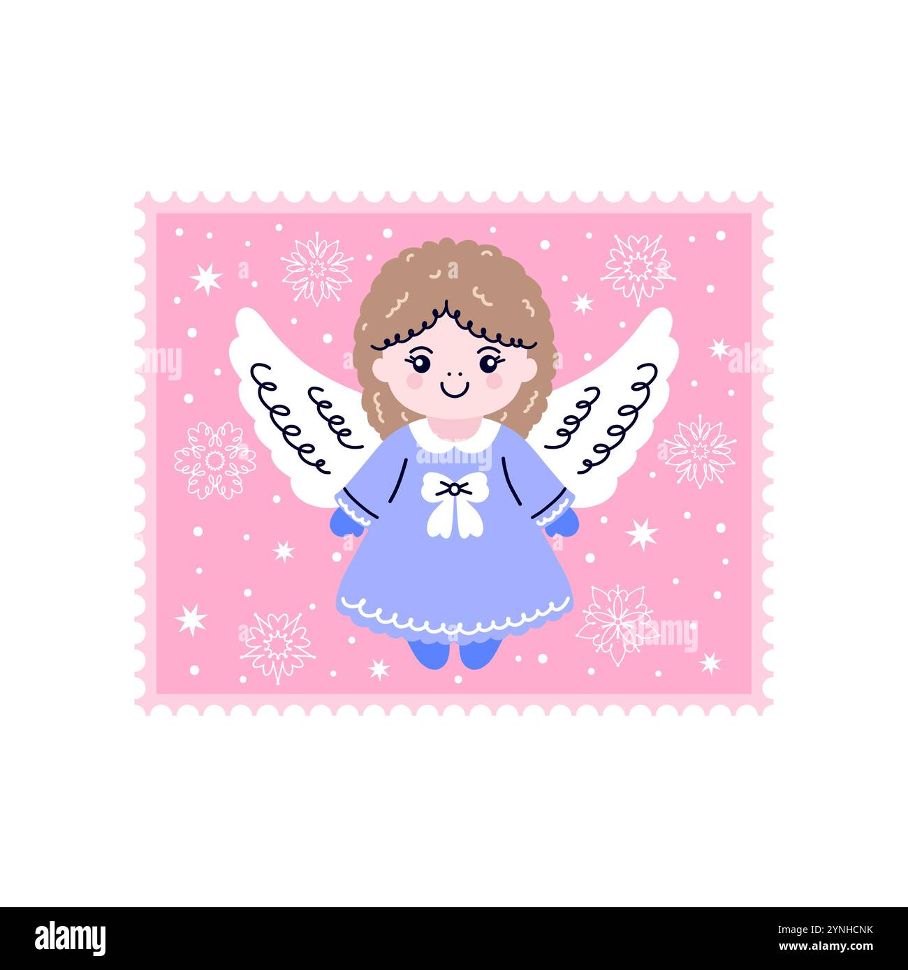 Girl in pink christmas Stock Vector Images - Alamy