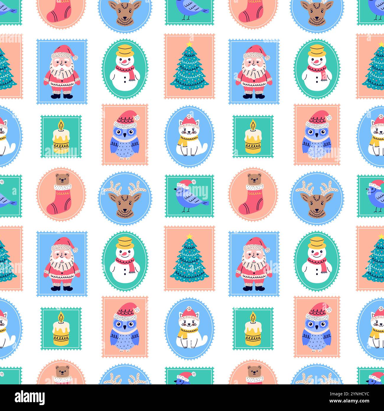 Christmas decoration background owl Stock Vector Images - Alamy